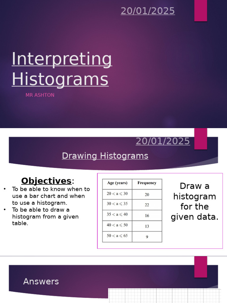 B. Interpreting Histograms | PDF | Histogram | Statistical Inference