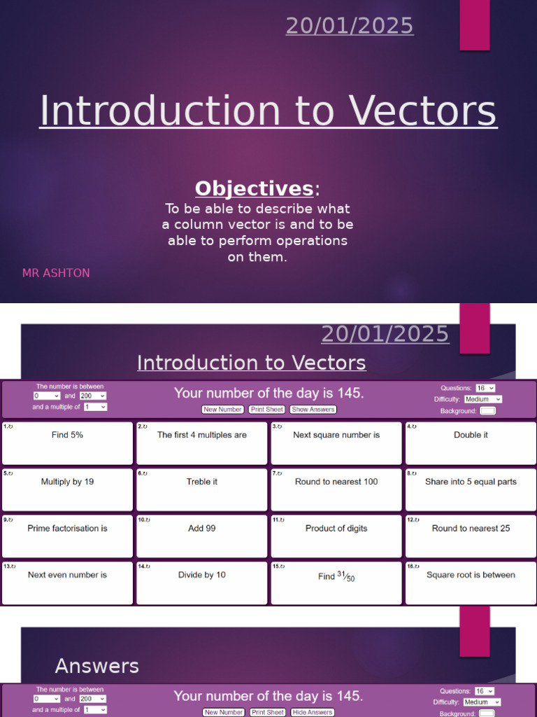 a. Introduction to Vectors | PDF