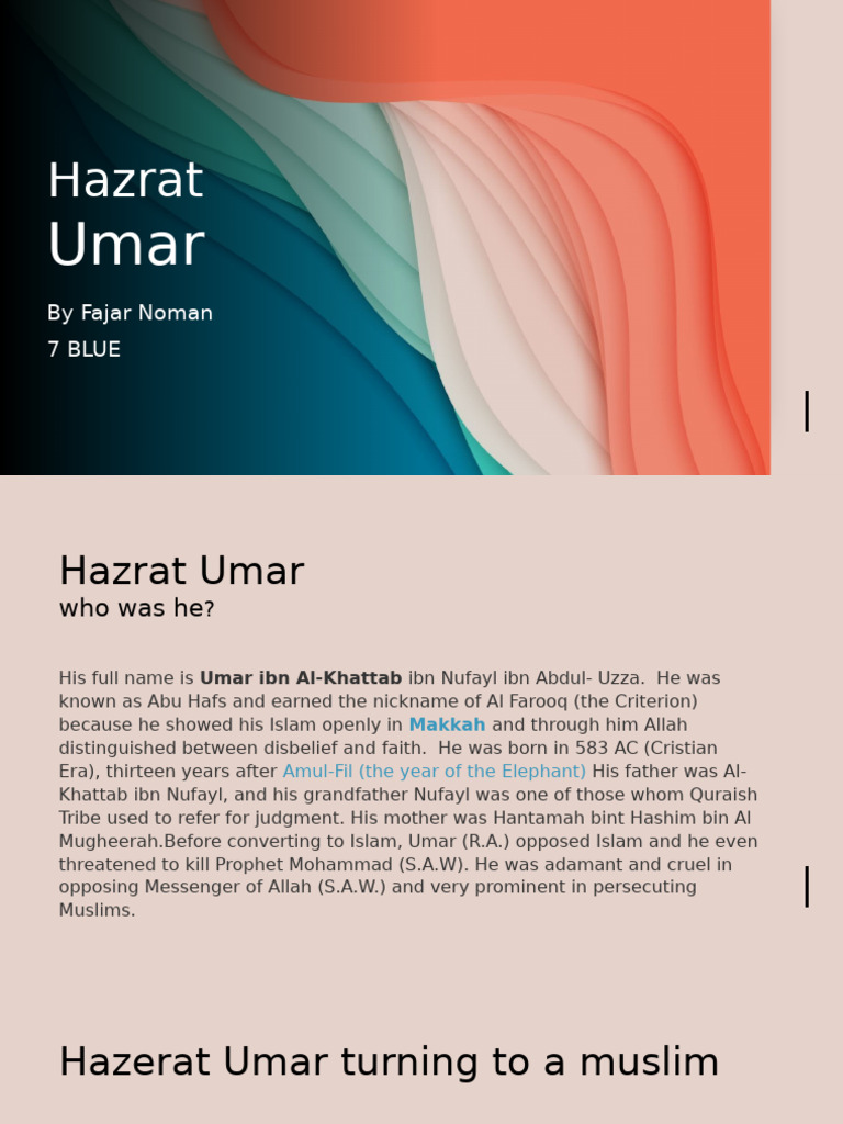 Biography of Hazrat Umar | PDF