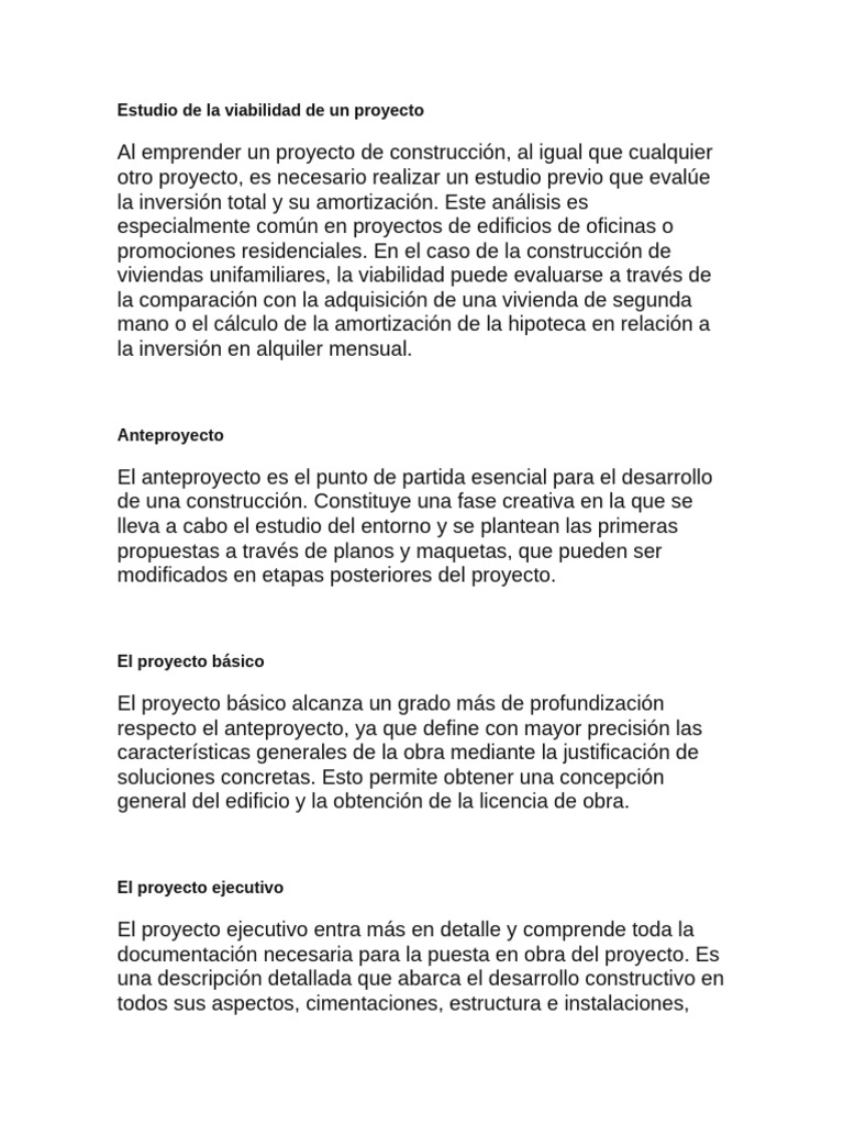 Fases de Un Proyecto de Construccion | PDF | Fundación (Ingeniería ...