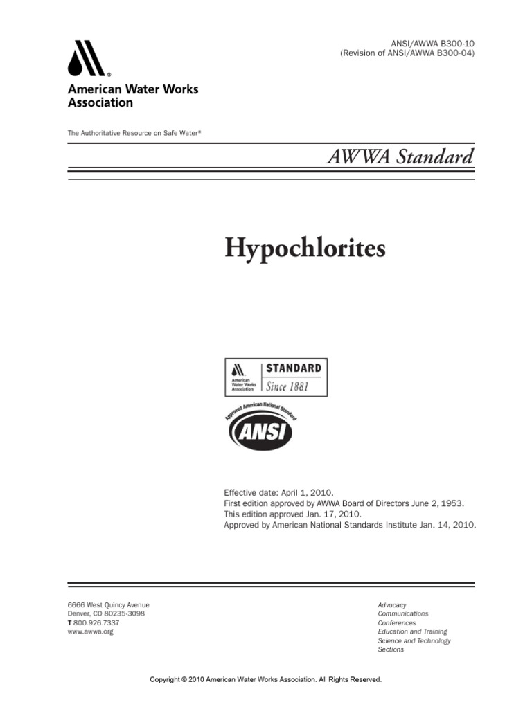 Awwa B300-10 | PDF