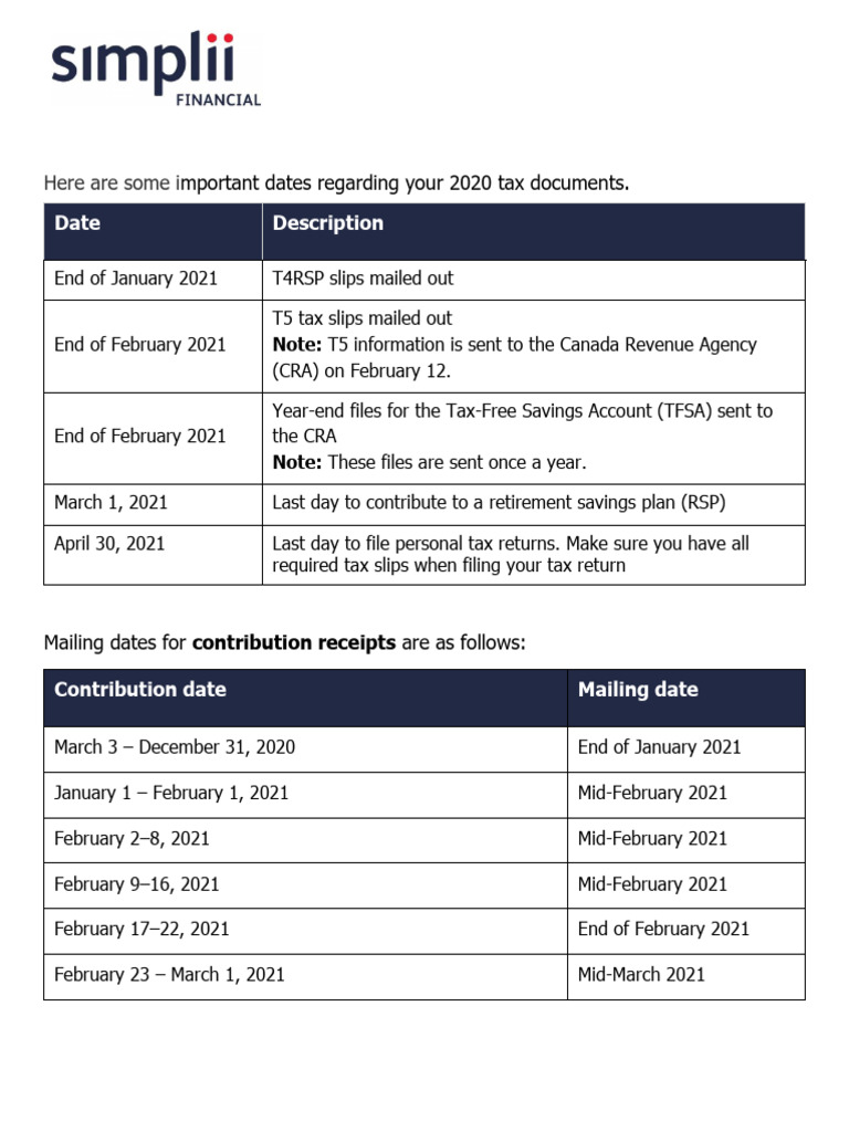 Tax Documents and Receipts Buckslip | PDF