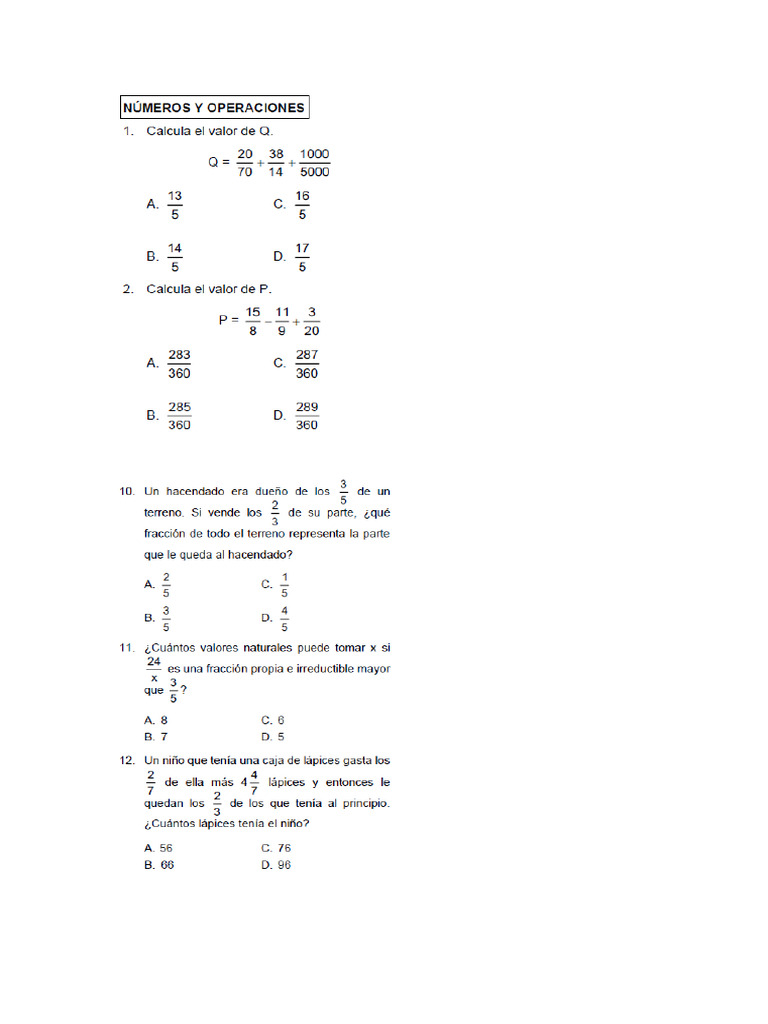 Práctica de Matemáticas | PDF