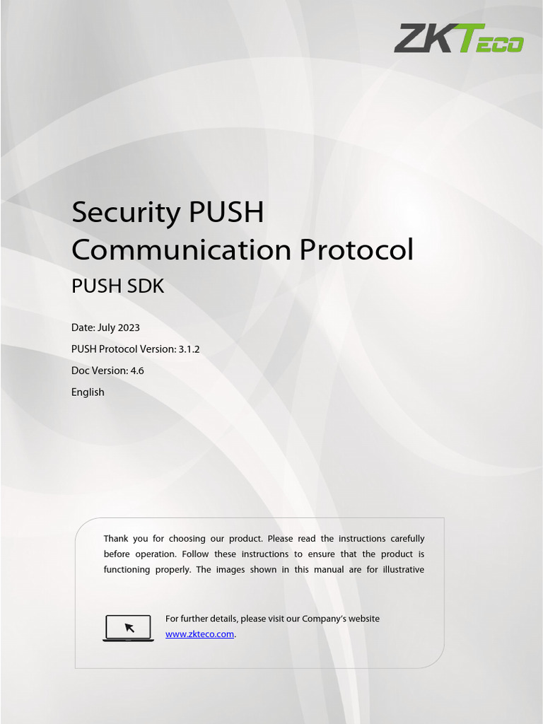 1 - Security PUSH Communication Protocol 20230717 | PDF | Server (Computing) | Biometrics