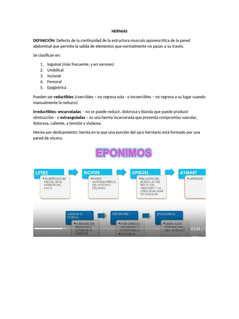 Hernias y Esplecentomía | PDF