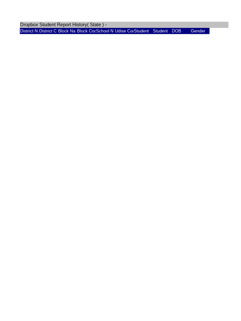 Dropbox Student Report History( State ) | PDF