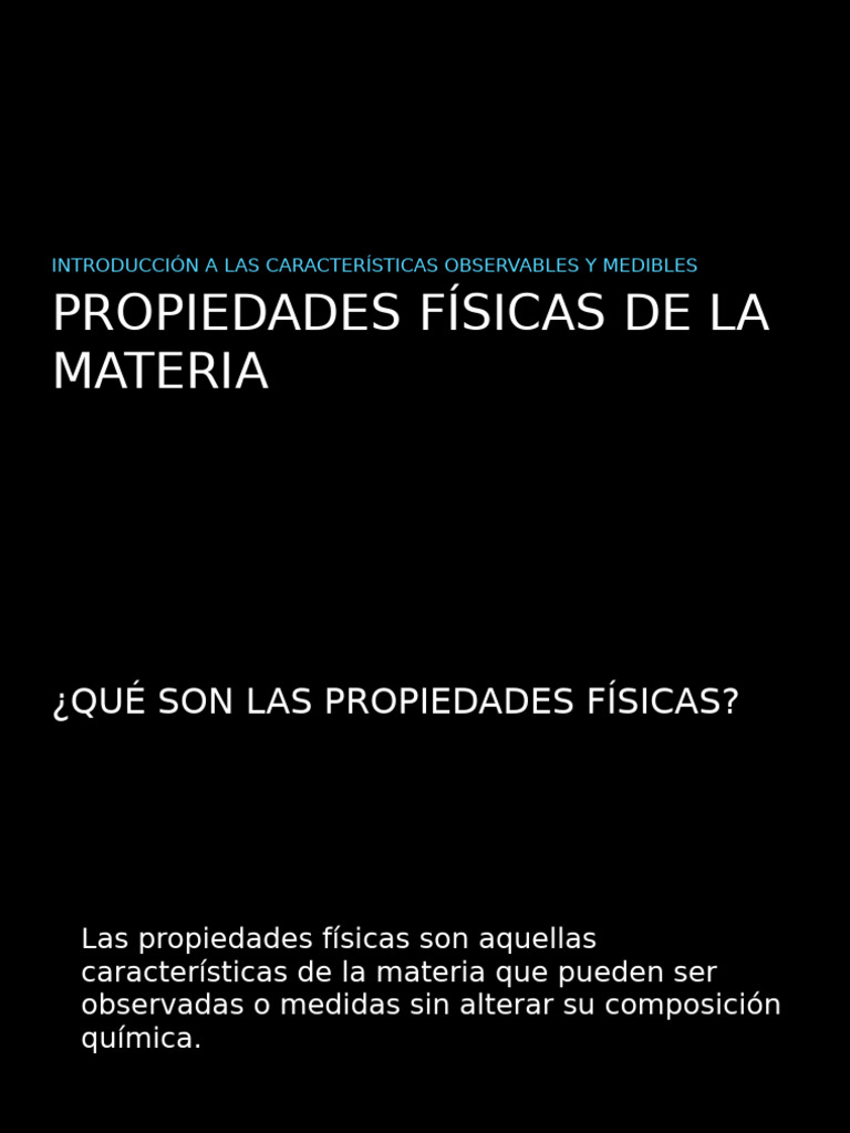 Propiedades Físicas de la Materia | PDF