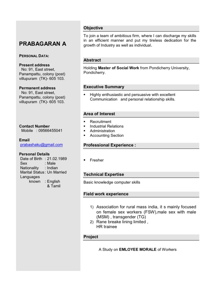Praba Resume | PDF | Business | Computers