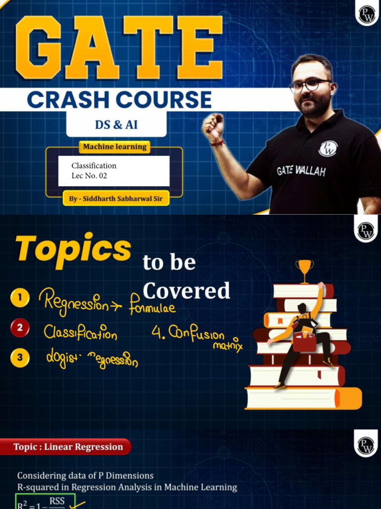 Classification (Lec 02) - Class Notes | PDF