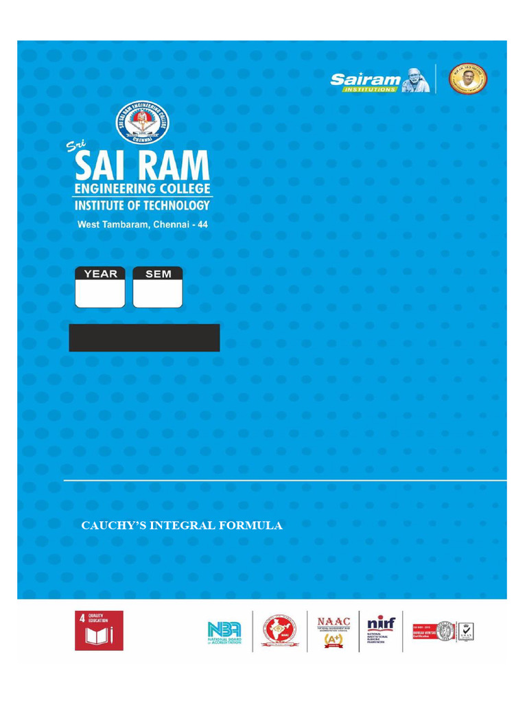 4.2 Cauchy - S Integral Formula | PDF | Differential Geometry ...