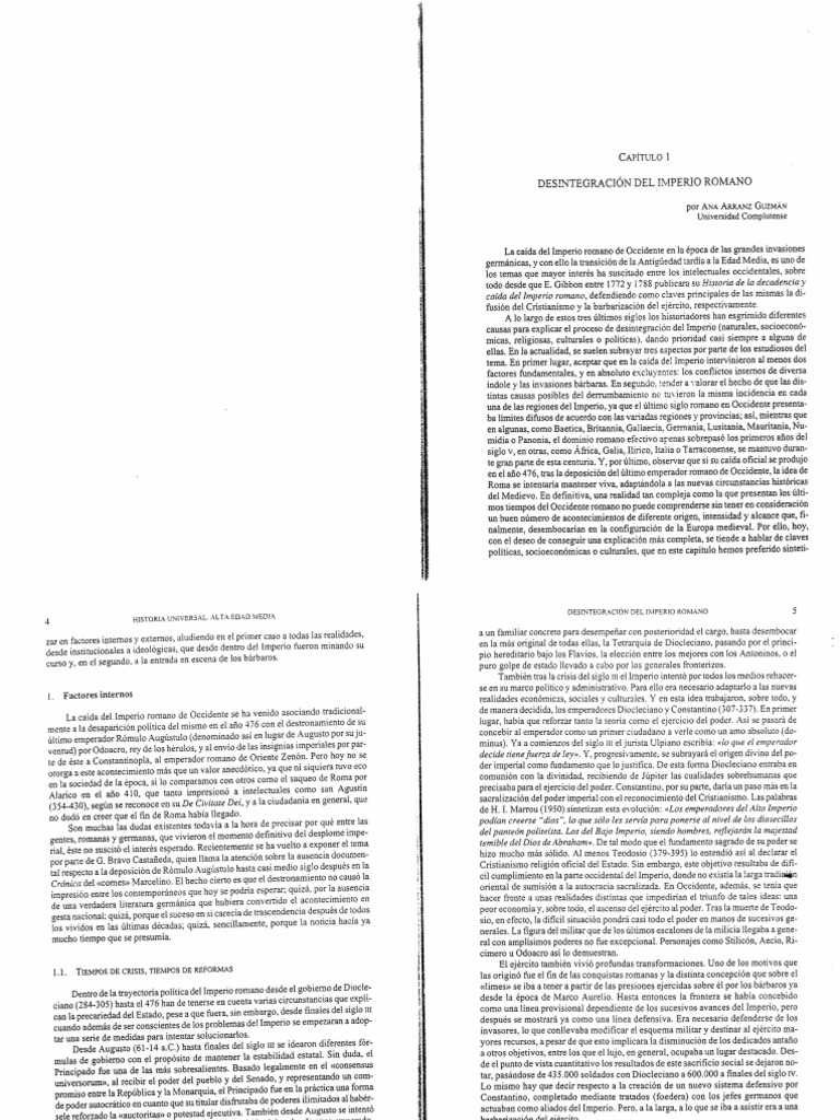 Arranz Guzman El Desmembramiento Del Imperio Romano | PDF