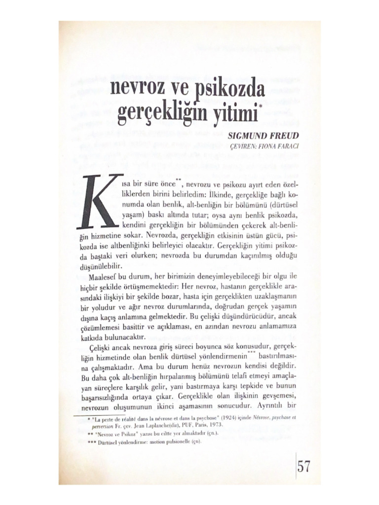 Nevroz Ve Psikozda | PDF