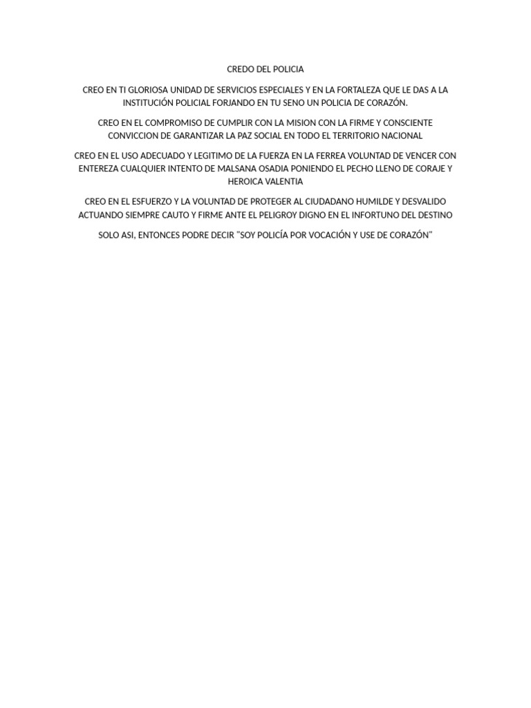 Credo de La Use | PDF