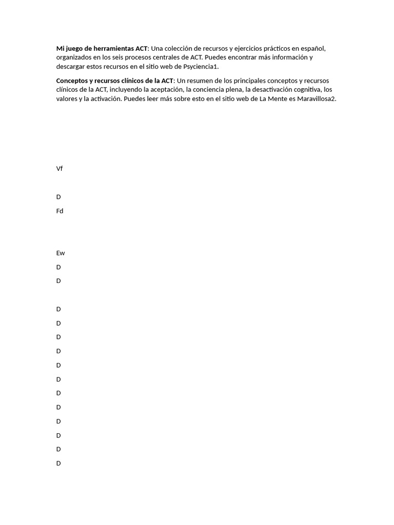 De Herramientas ACT | PDF