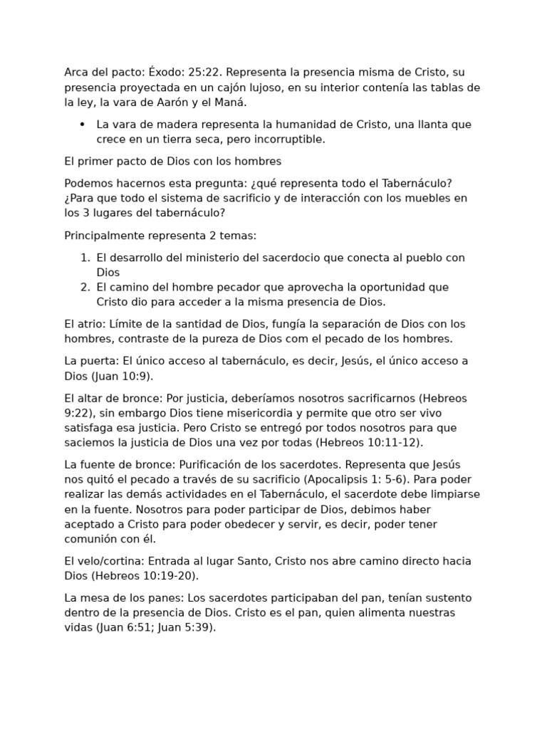 El Tabernáculo | PDF | Cristo (título) | Tabernáculo