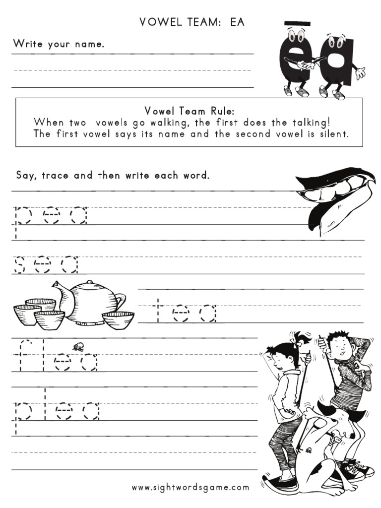 Vowel Team Practice for Kids | PDF