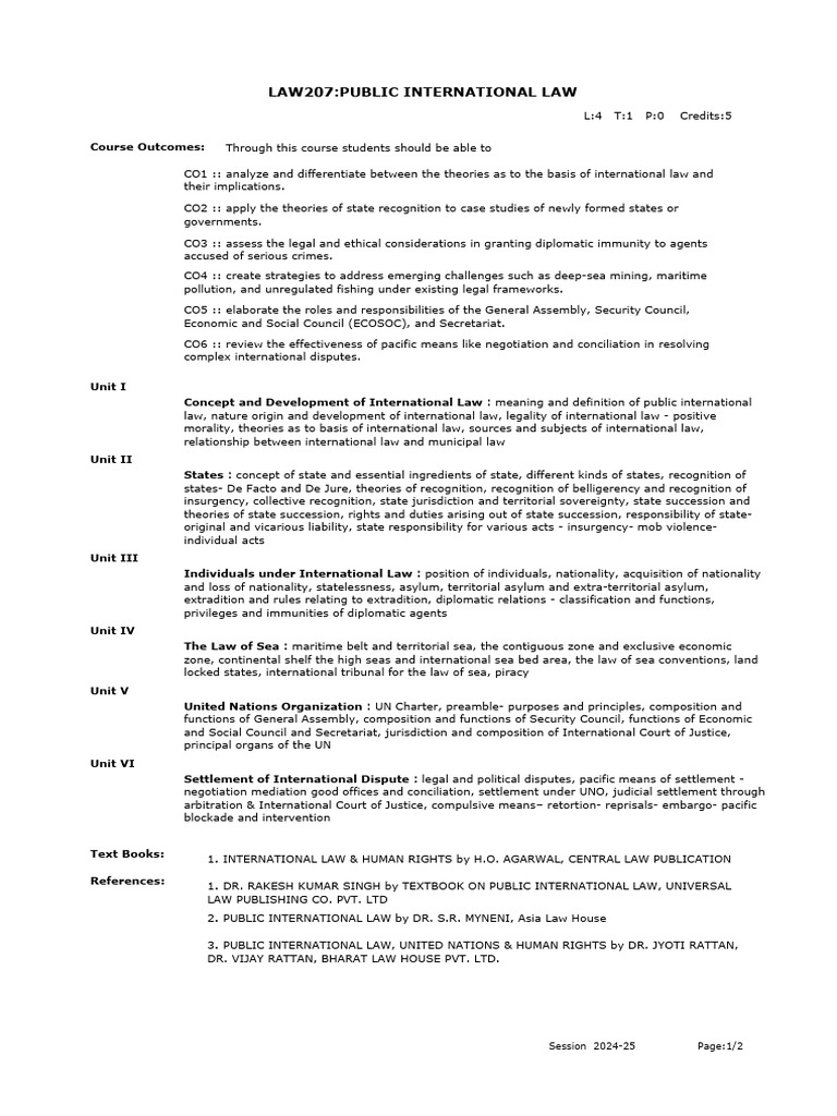 public international law | PDF | International Law | Territorial Waters