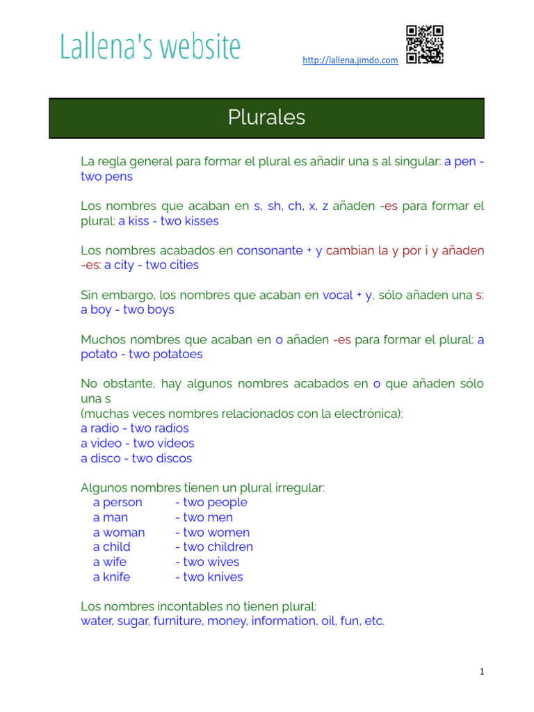 Plurales | PDF