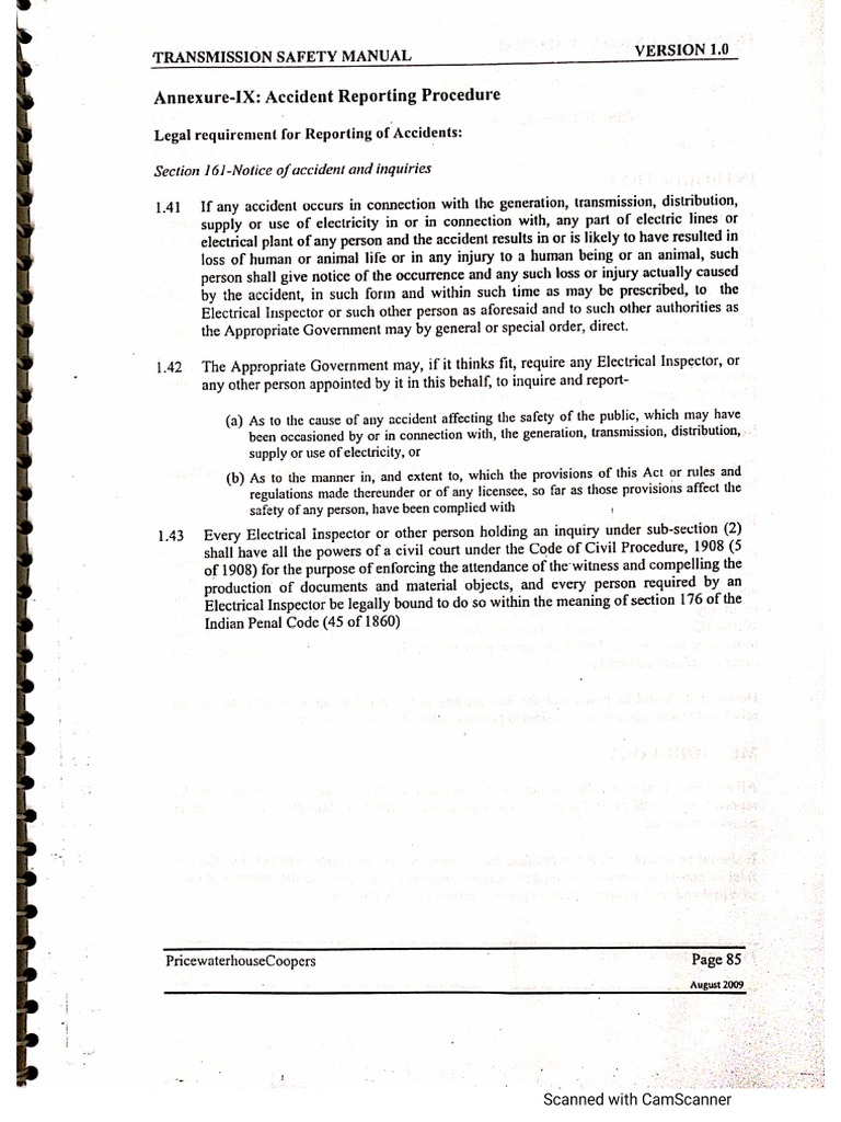 Accident Reporting Procedure Safety Manual Portion | PDF