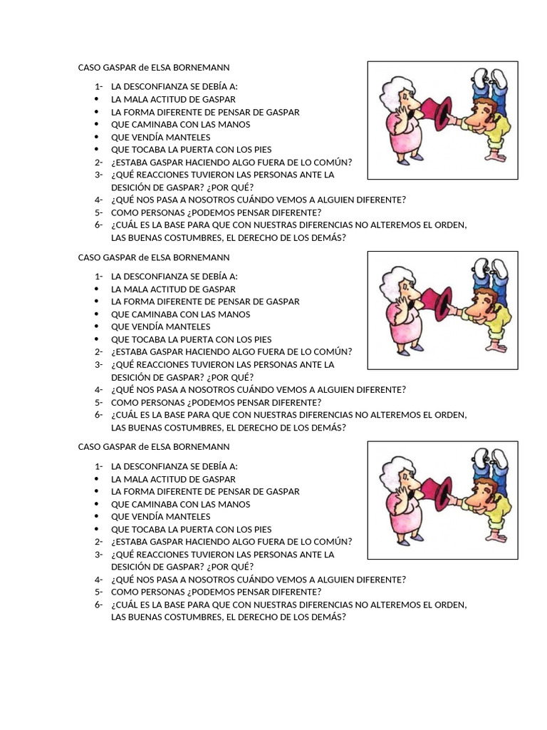 Actividades del Caso Gaspar de Bornemann | PDF