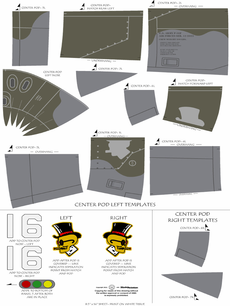 1138 - P-38 Tissue Templates | PDF