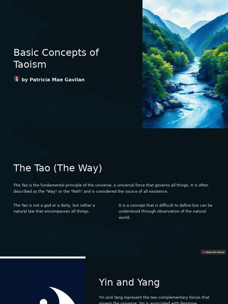 Basic Concepts of Taoism | PDF | Tao | Humility