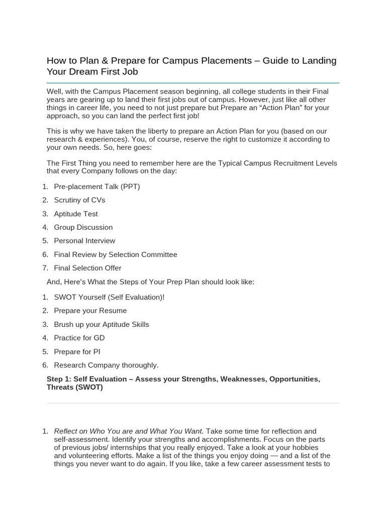 How To Plan For Interview For Candidates | PDF | Résumé | Knowledge