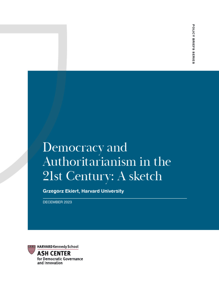 Democracy and Authoritarianism in The 21st Century - A Sketch | PDF ...