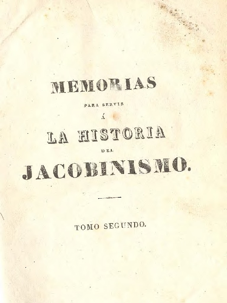Memorias Jacobinismo tomoII | PDF | Voltaire | Jean-Jacques Rousseau