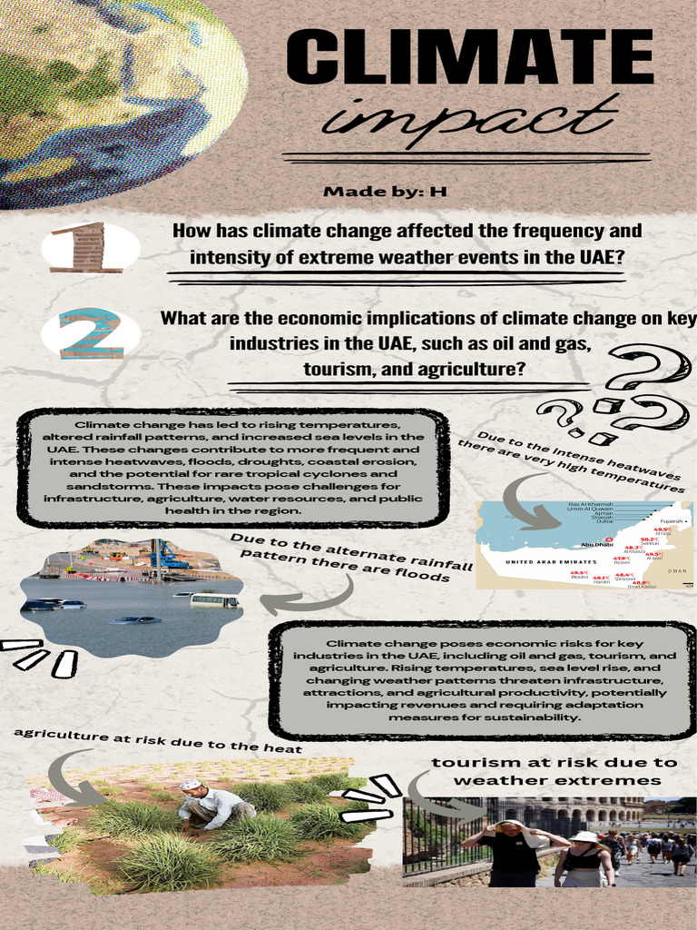 Brown Scrapbook Climate Change Infographic | PDF | Climate Change ...