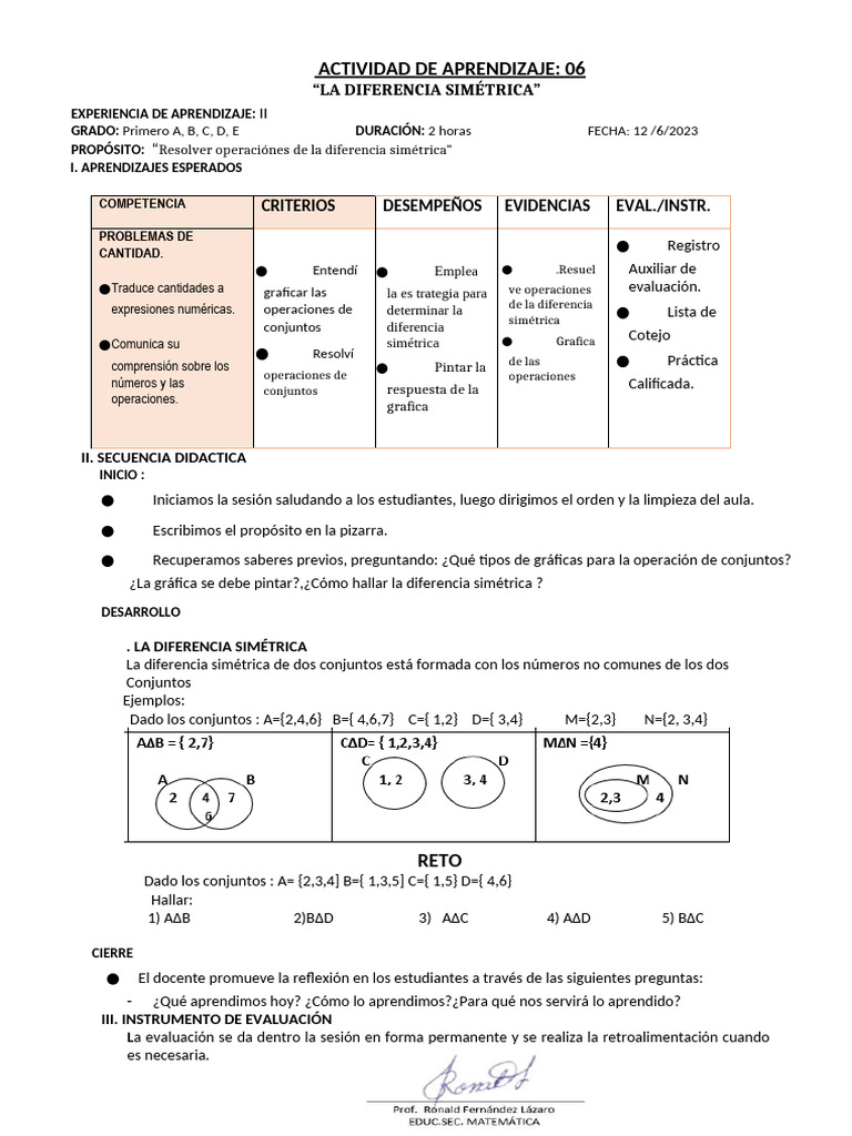 Actividad 06 Eda Ii 23 | PDF | Evaluación | Cognición
