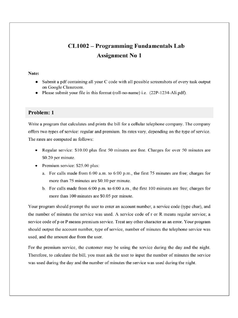 Assignment 1 | PDF