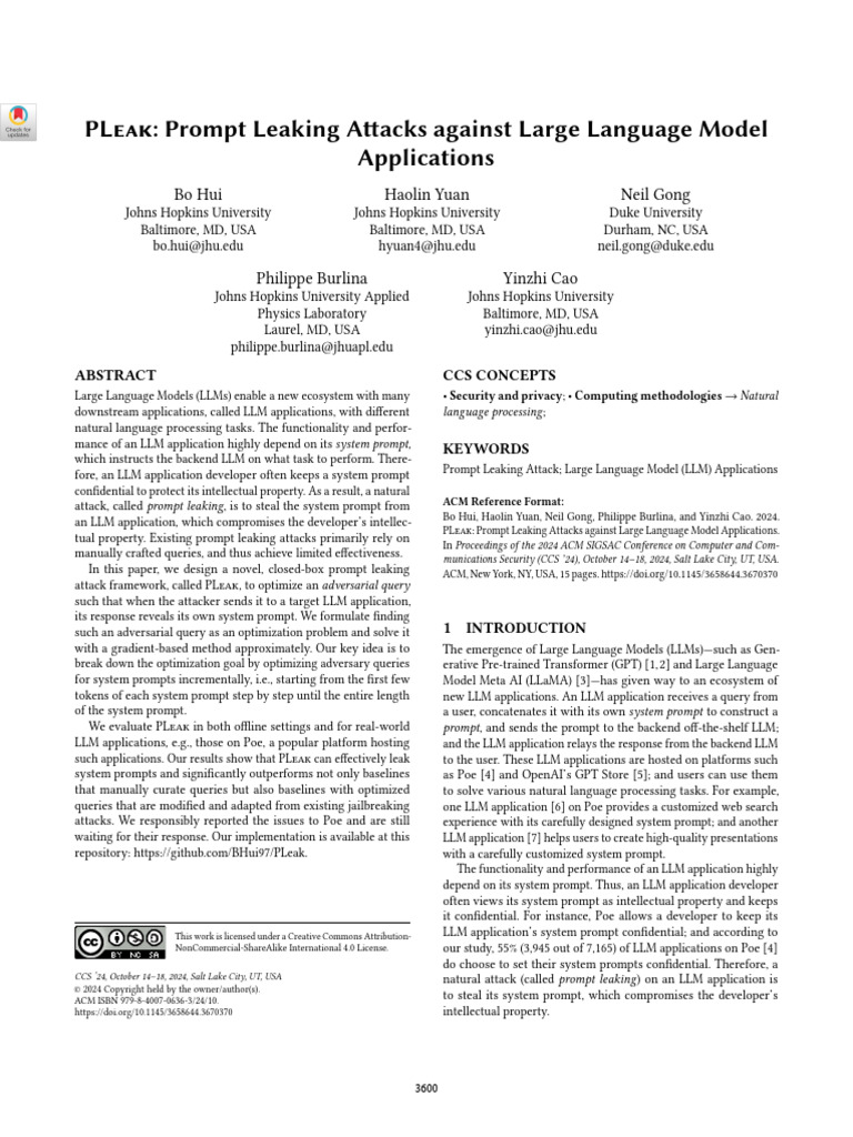 202410_llm_ccs_prompt_leaking | PDF | Computing | Applied Mathematics