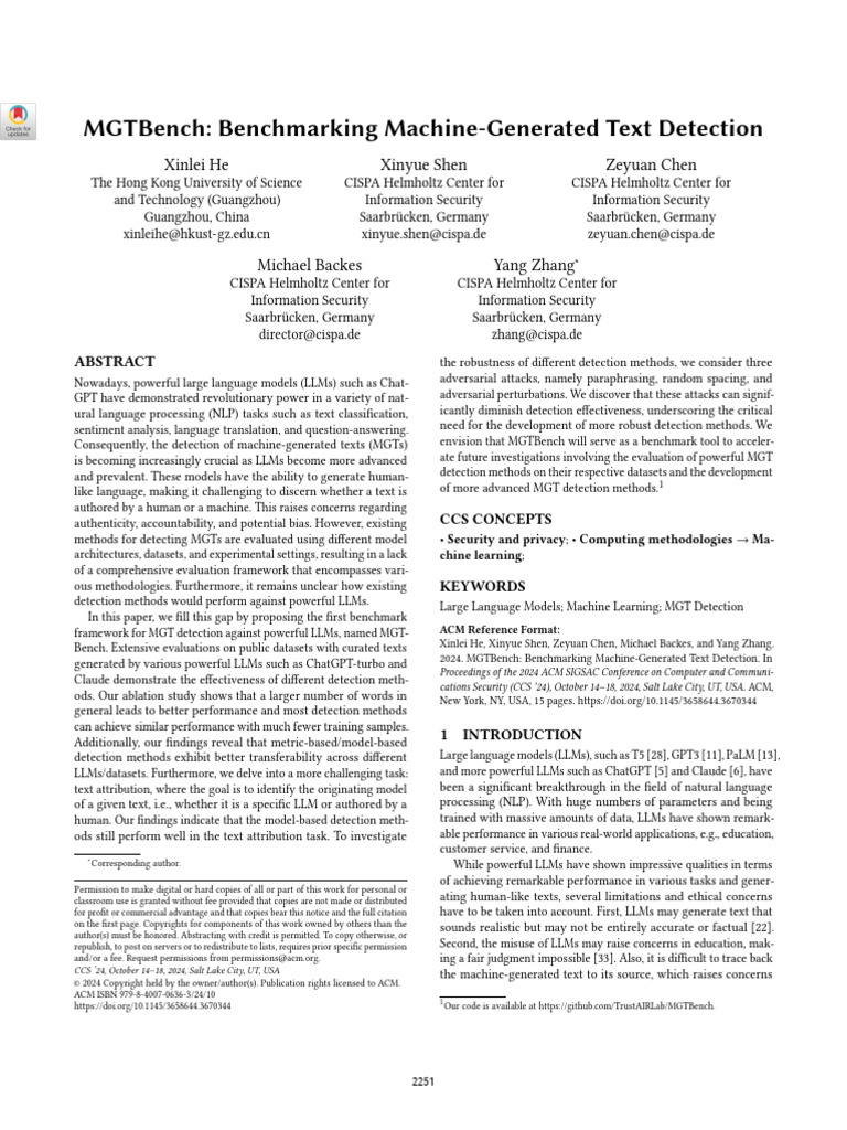 DF Ccs Ai Text Detection | PDF | Machine Learning | Cognitive Science