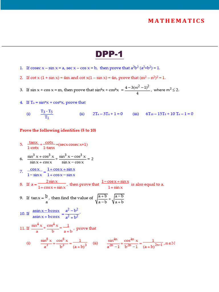 TRIGONOMETRY1 | PDF | Trigonometric Functions | Elementary Mathematics