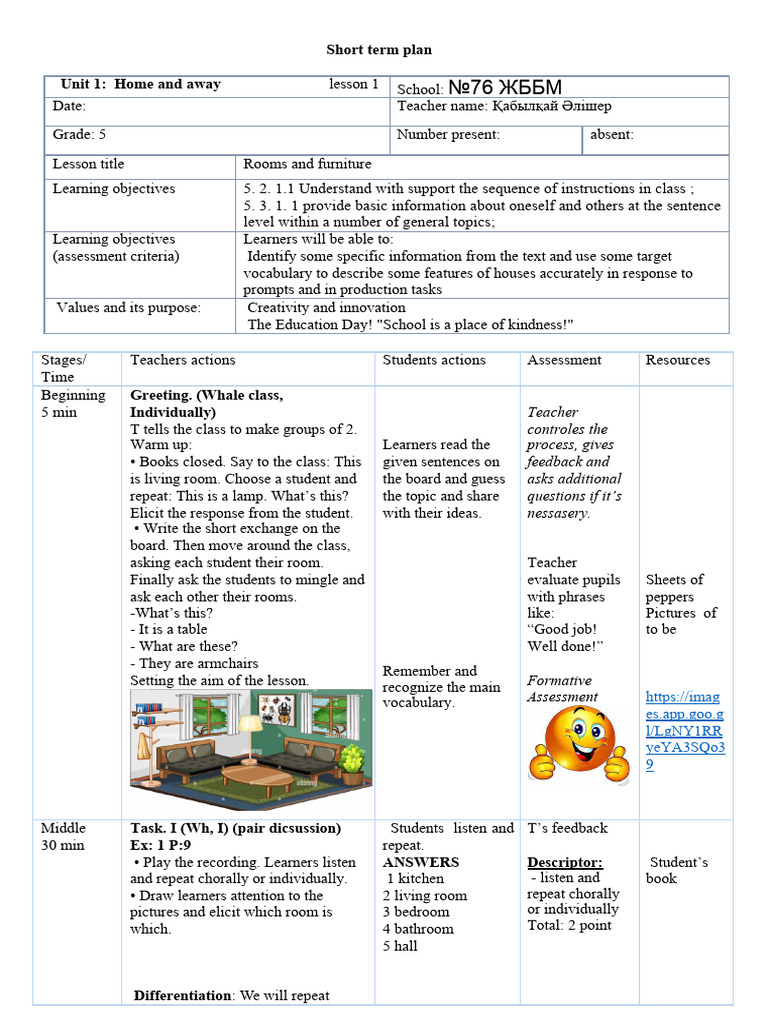 Grade 5 Lesson Plans: Homes & Buildings | PDF | Learning | Cognitive ...