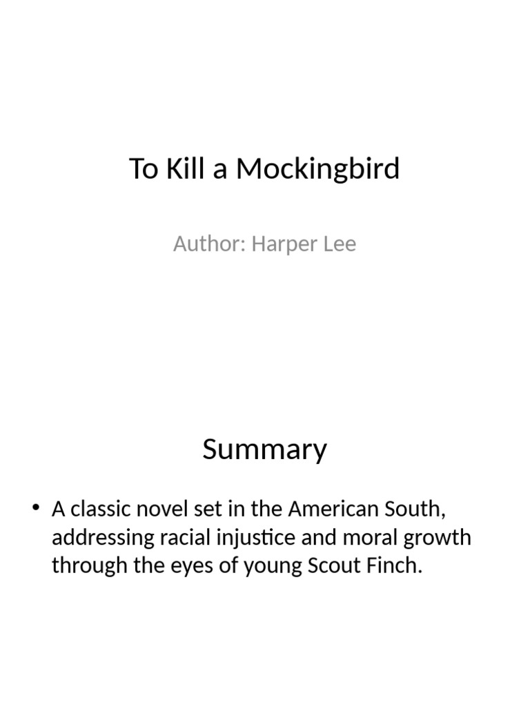 To Kill A Mockingbird | PDF