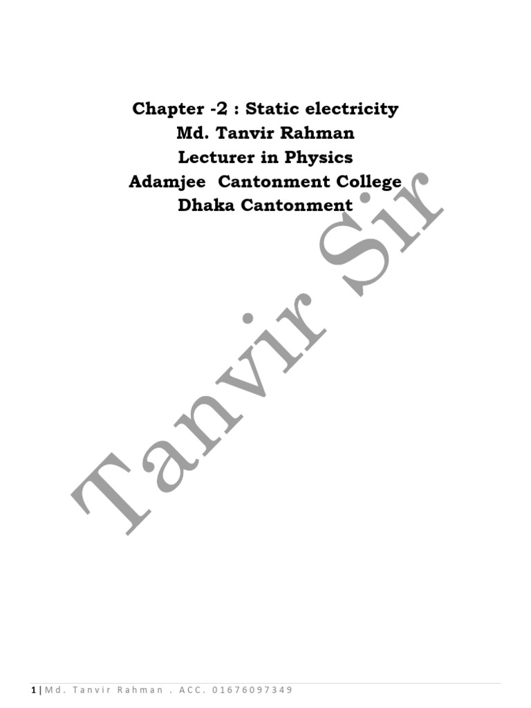 Understanding Static Electricity Concepts | PDF | Electric Charge | Electric Field
