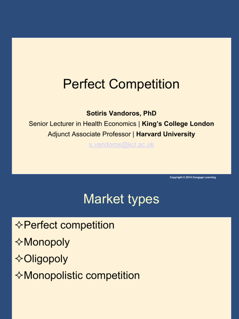 Lecture 6 Slides - Perfect Competition | PDF | Profit (Economics ...