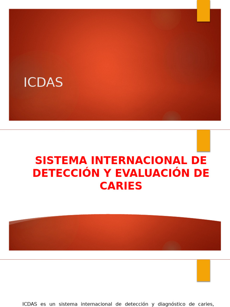 Sistema ICDAS para Diagnóstico de Caries | PDF | Esmalte de dientes ...