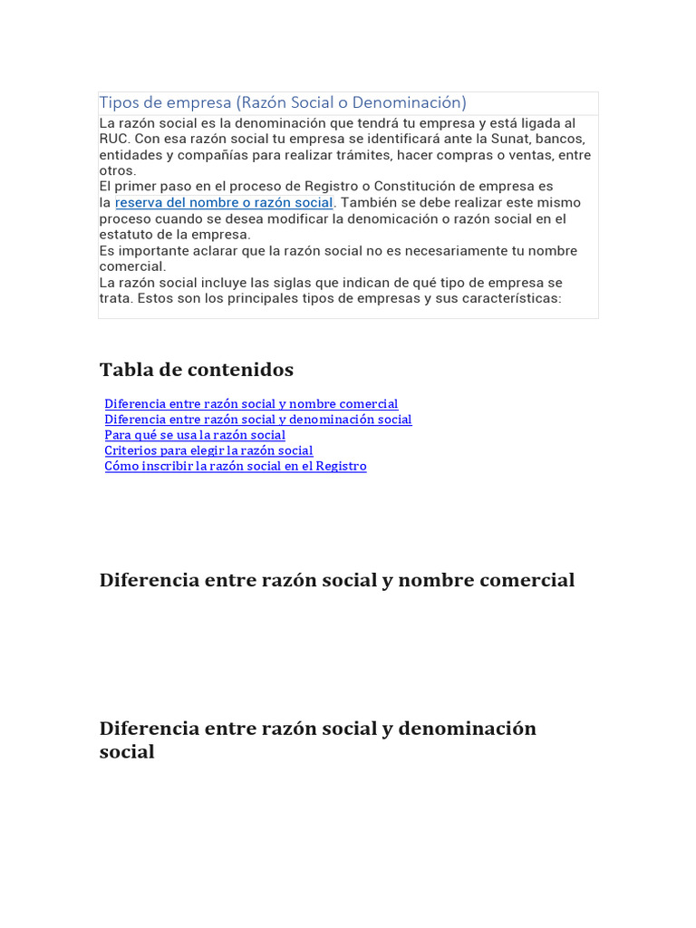 Tipos de Razón Social | PDF | Economias | Business
