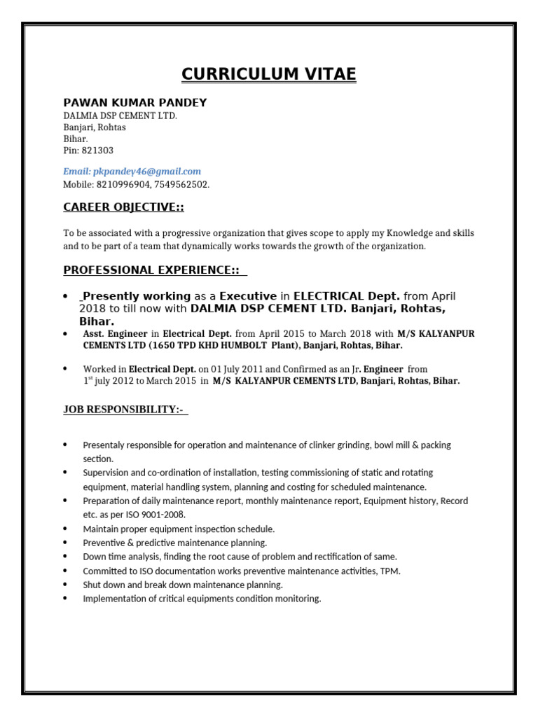 1546622656539resume Pawan | PDF | Electrical Engineering | Electronics