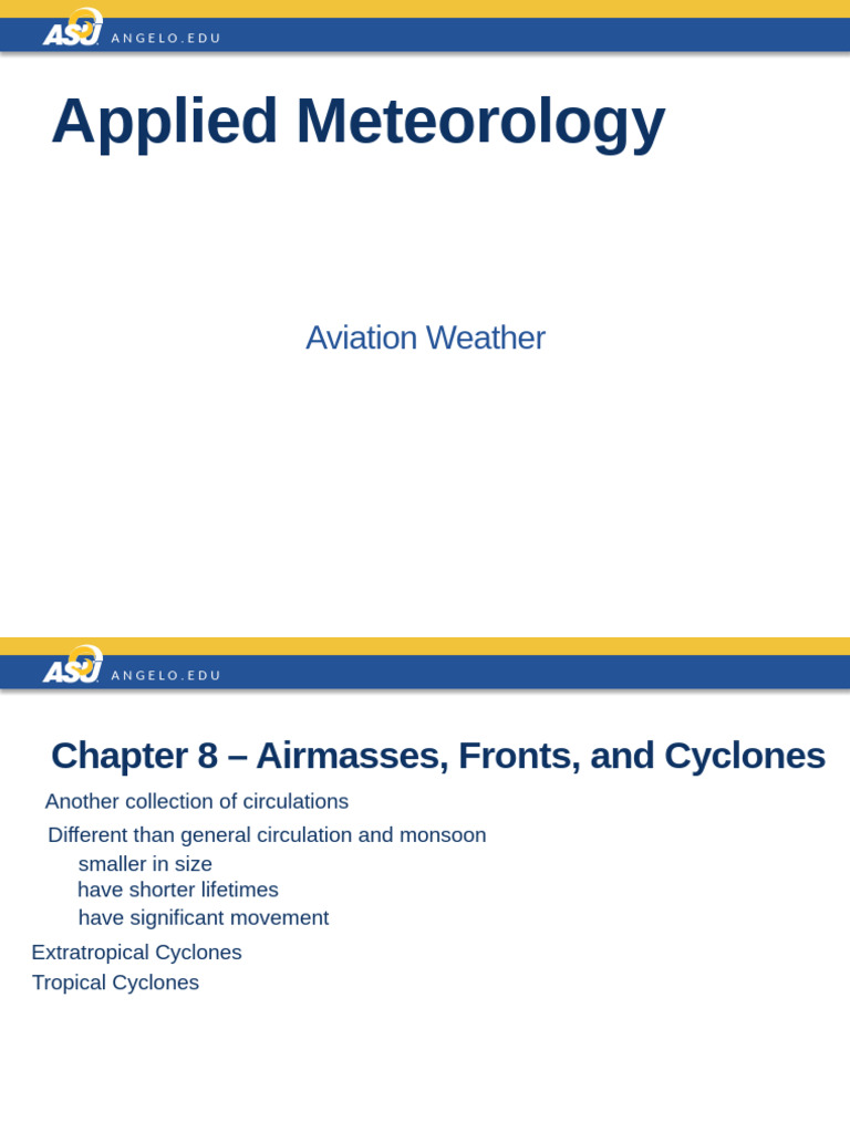 Chapter 8 - Aviation Weather | PDF | Cyclone | Tropical Cyclones