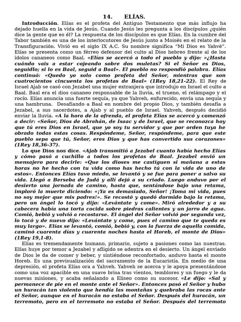 Elías | PDF | Elijah | Creencia religiosa y doctrina