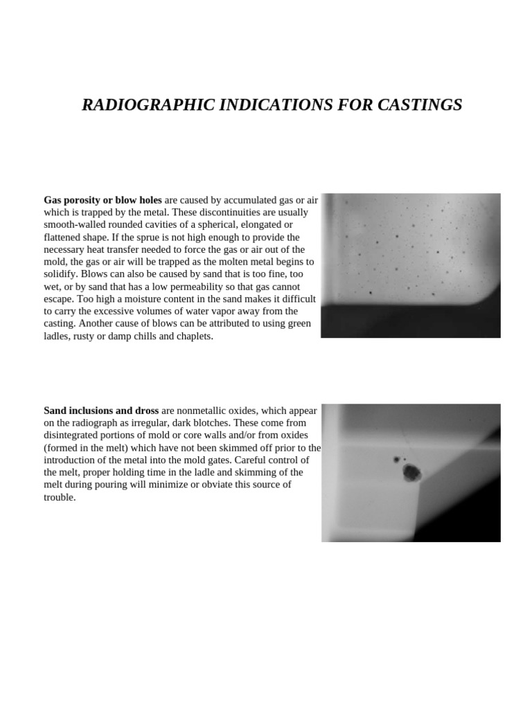 Radiographic Indications For Castings | PDF | Metals | Building Engineering