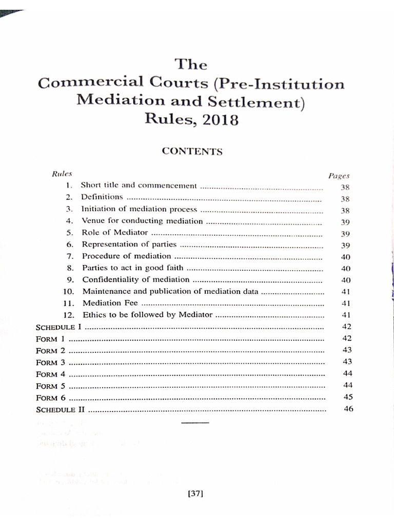 Commercial Court Act Rules | PDF