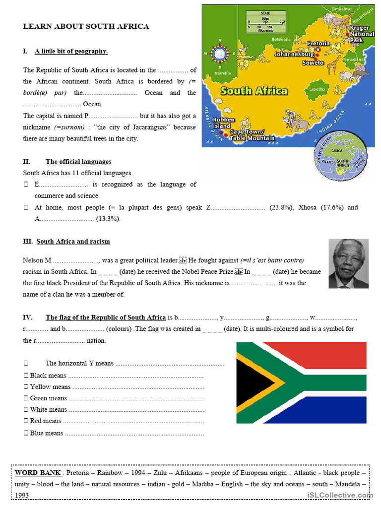 South Africa: Geography and Culture Facts | PDF | South Africa | Africa