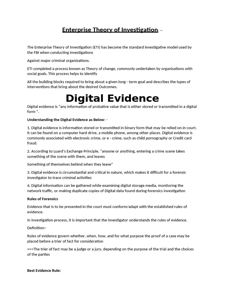 Digital Evidence (1) | PDF | Windows Registry | Evidence (Law)