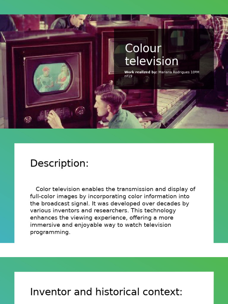 The Evolution of Color Television | PDF | Television | Human Communication