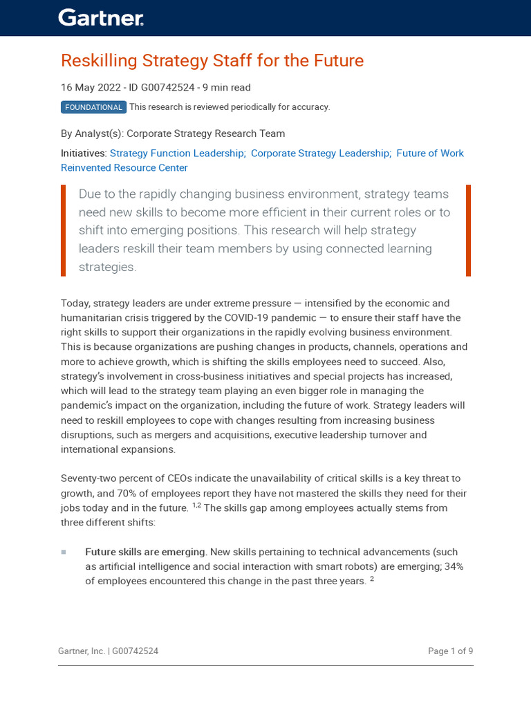 Reskilling Strategy 742524 NDX | PDF | Learning | Strategic Management